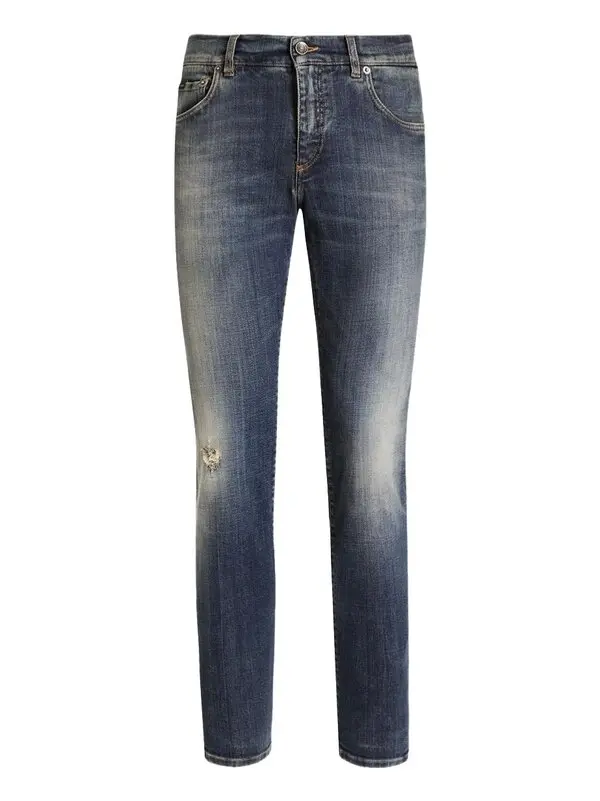 Dolce & Gabbana Logo Plaque Jeans - Black
