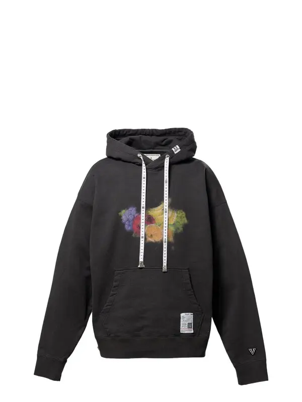 Mihara Yasuhiro Graphic Print Hoodie - Black