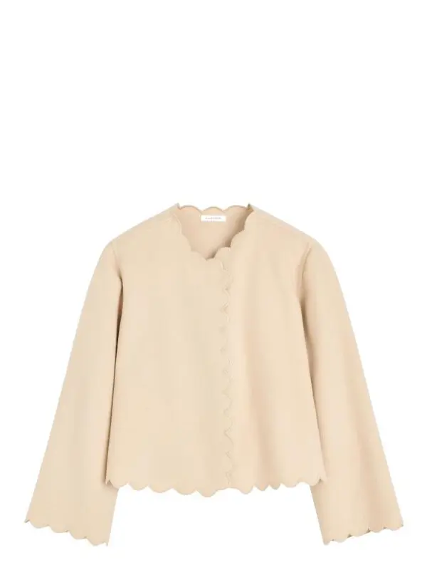 BY MALENE BIRGER Vibetta Scalloped-edge Jacket - Vanilla Cream