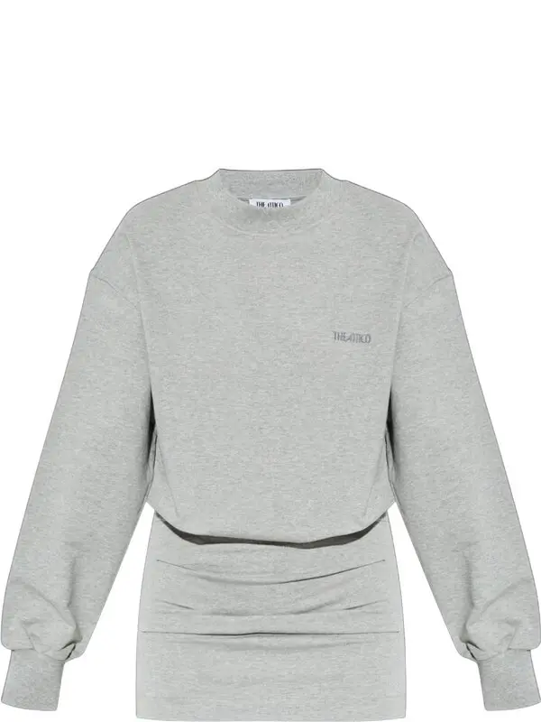 Attico Sweatshirt Mini Dress - Gray