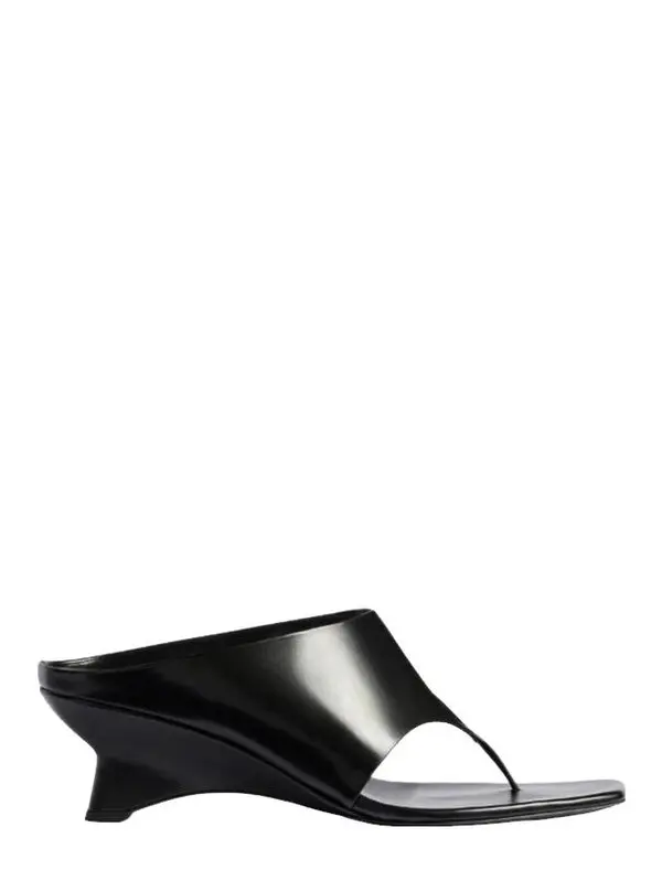 Khaite Marlow Mule Wedge Sandals - Black