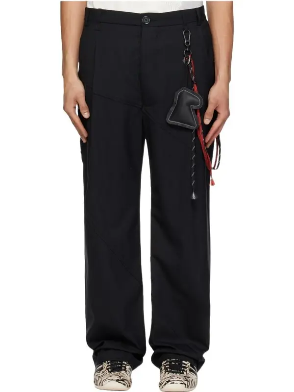 SONG FOR THE MUTE Loose Pleated Trousers - Black