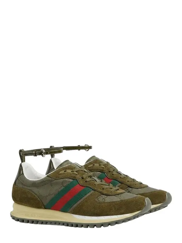 Gucci Re-motion Sneakers With Detachable Ankle Strap - Dark Green