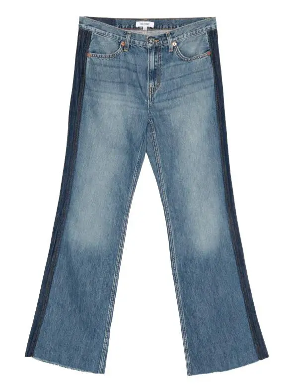 RE/DONE Frayed Hem Jeans - Blue