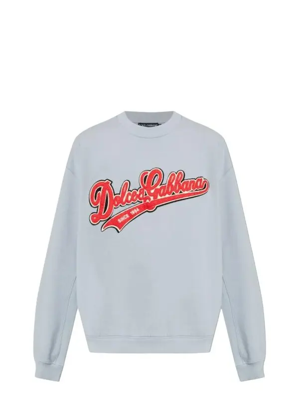 Dolce & Gabbana Logo Embroidered Sweatshirt - Blue