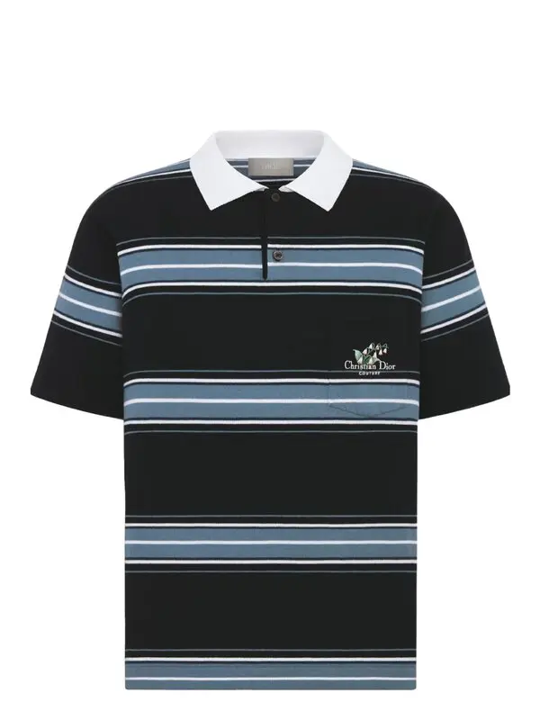 Dior Lily Of The Valley Polo Shirt - Blue