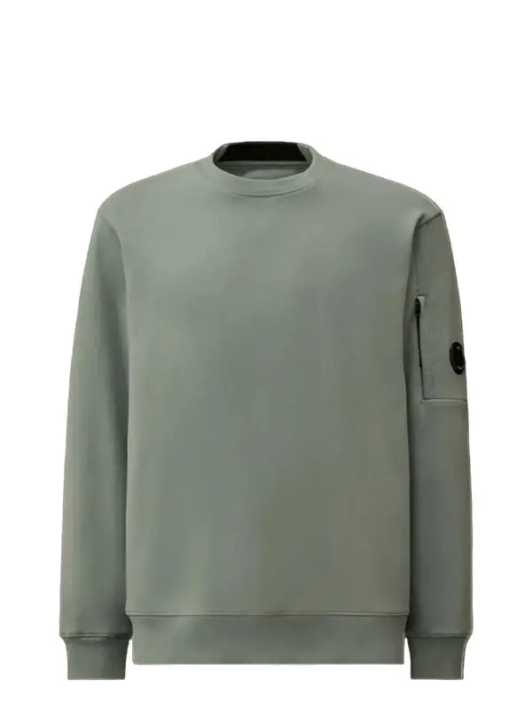 C.P. COMPANY Zip-pocket Cotton Sweatshirt - Silver-blue