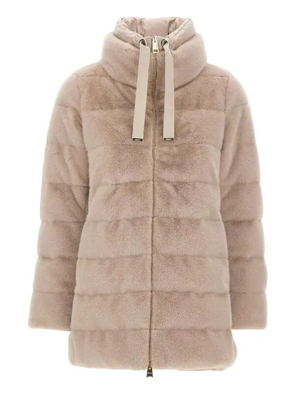 Herno High-neck Quilted Puffer Jacket - Nude