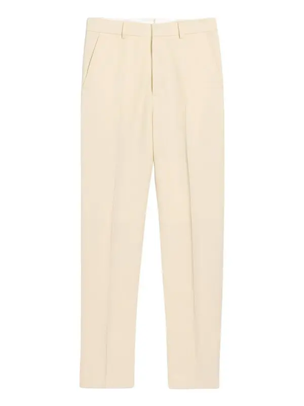 Ami Pleated Wool Trousers - Ivory
