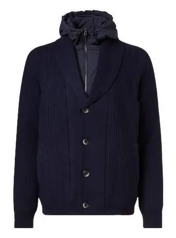 Herno Long-sleeved Sweater With Detachable Hood - Black