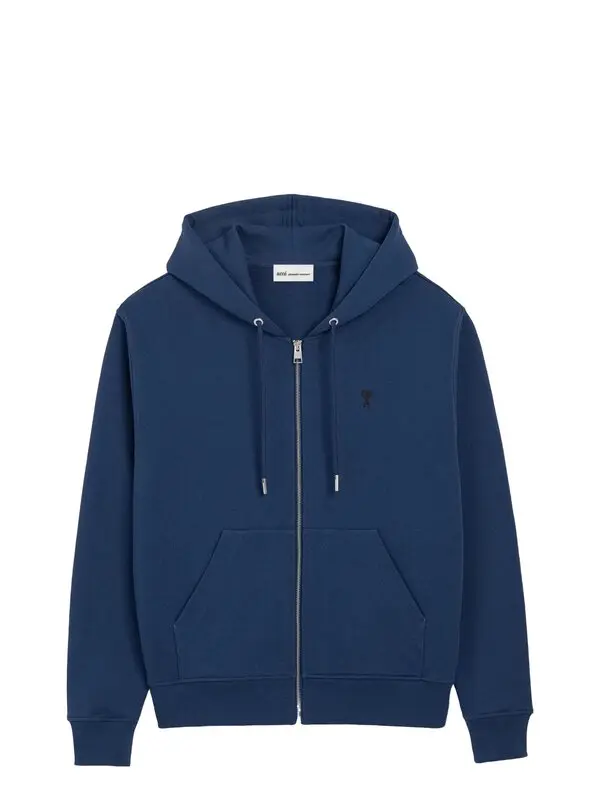 Ami De Coeur Zipped Hoodie - Ink