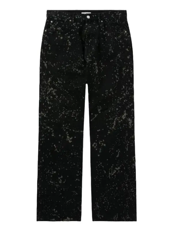 1989 STUDIO Paint Splatter Wide-leg Jeans - Black