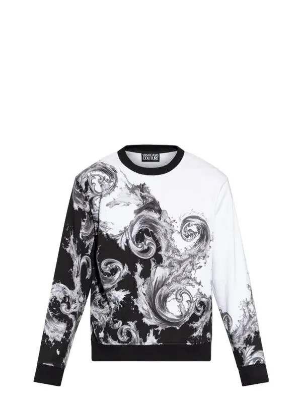Versace Barocco Print Sweatshirt - Black