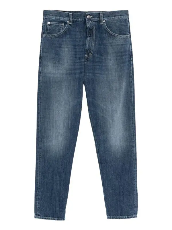DONDUP Cuffed Straight-leg Jeans - Blue