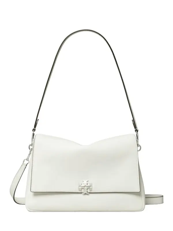 Tory Burch Charlie Flap Shoulder Bag - White