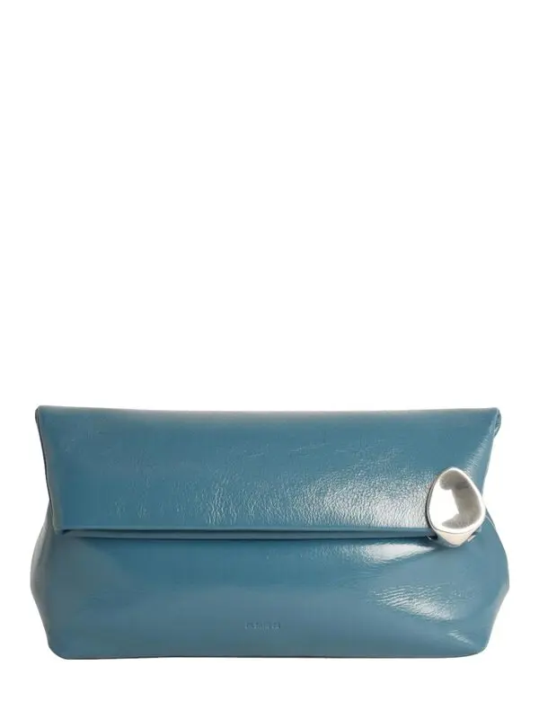 JIL SANDER Logo Embossed Clutch Bag - Blue