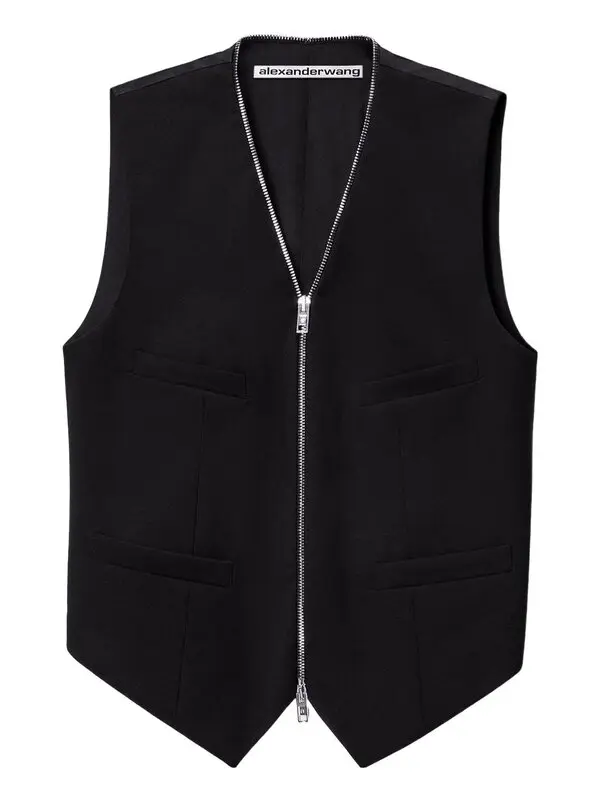 Alexander Wang Zip-up Gilet - Black