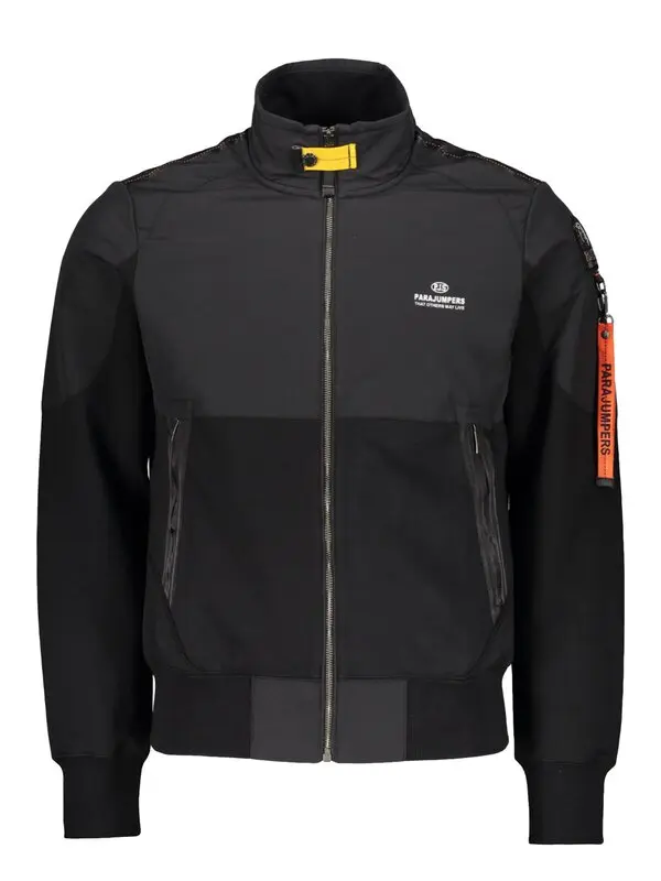 PARAJUMPERS Patchwork Fleece Zip-up Sweatshirt - Black