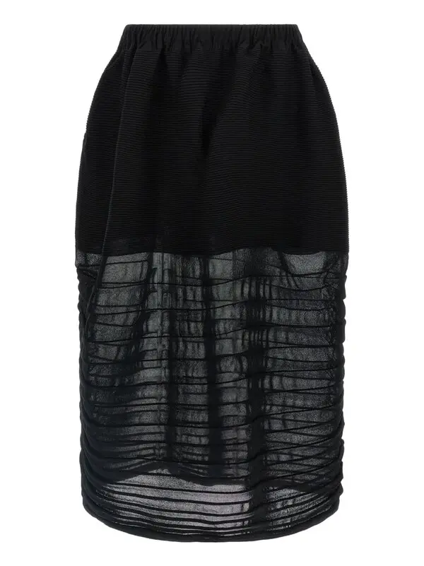 Issey Miyake Moving Knit Skirt - Black