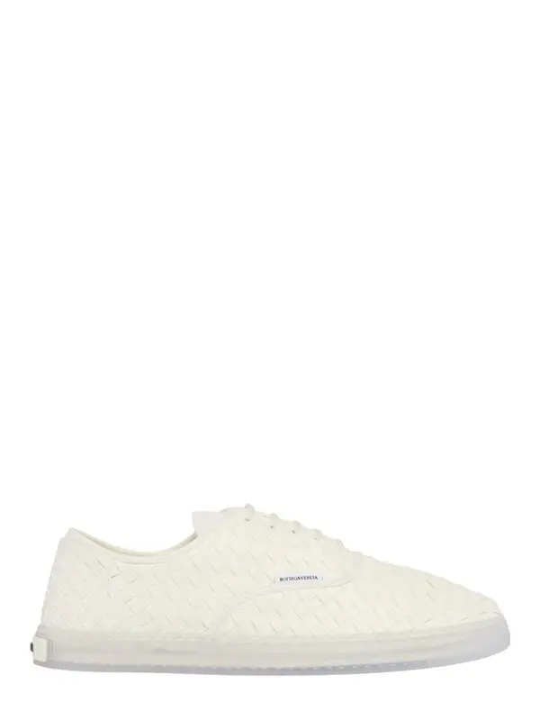 Bottega Veneta Lace-up Woven Sneakers - White