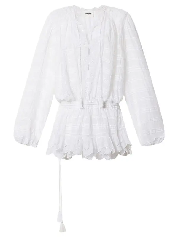 Isabel Marant Étoile Embroidered Mini Dress - White