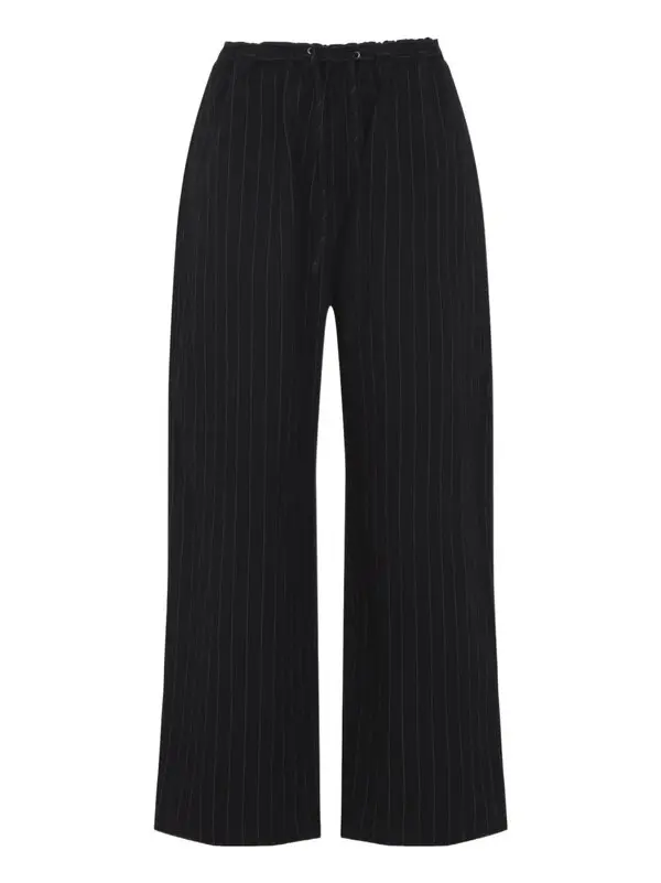 Studio Nicholson Sonny Striped Drawstring Pants - Black