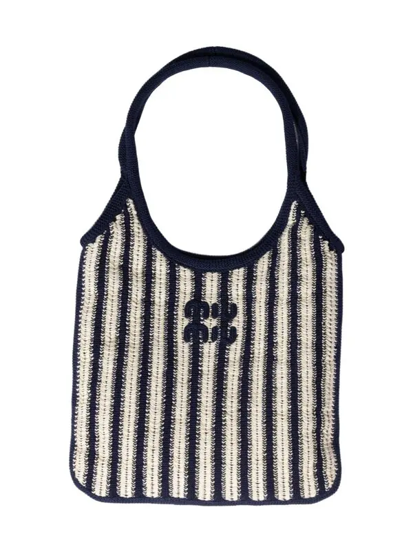 Miu Miu Ivy Crochet Bag - Blue/chalk White