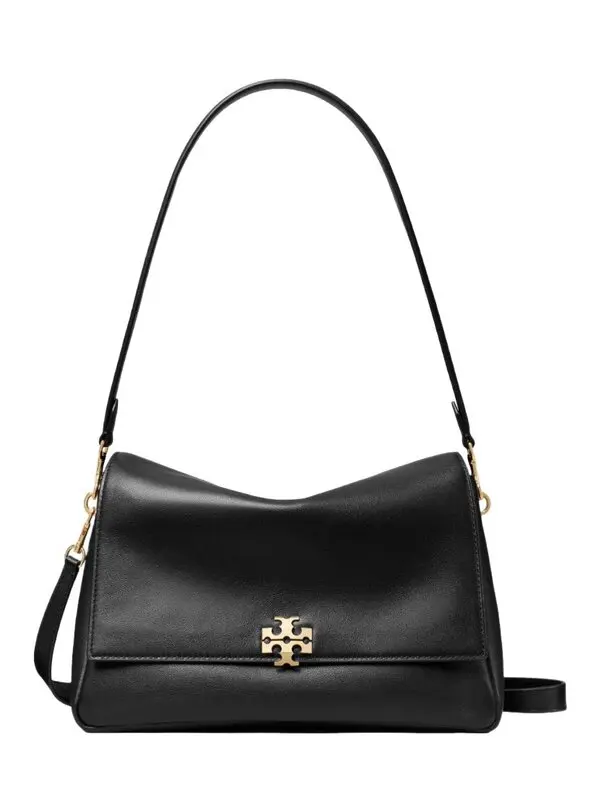 Tory Burch Charlie Logo Shoulder Bag - Black
