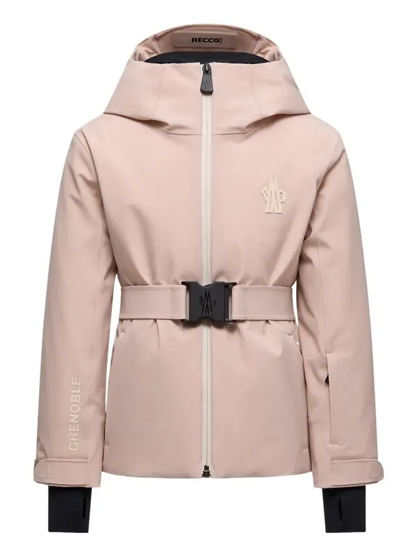 Moncler Yoline Hooded Down Ski Jacket - Pink