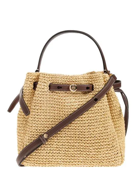 Tory Burch Romy Drawstring Handheld Bag - Beige