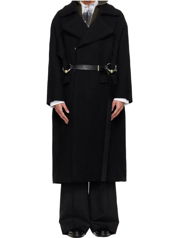JEAN PAUL GAULTIER Double-breasted Coat - Black