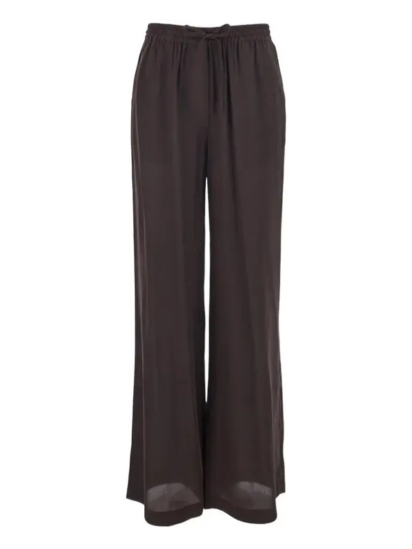 P.a.r.o.s.h Elastic Drawstring Waist Pants - Brown