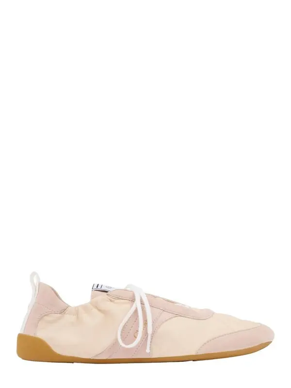 Chloé Kick Lace-up Panel Sneakers - Blush Beige