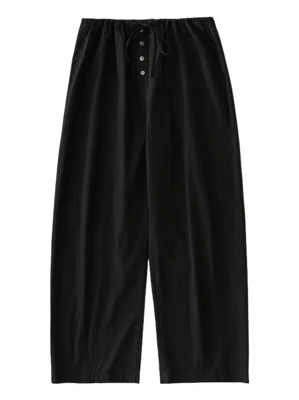 Studio Nicholson Lace-up Casual Pants - Black