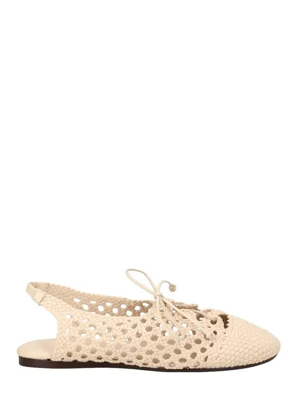 Hereu Sardana Woven Slingback Flat - Nude