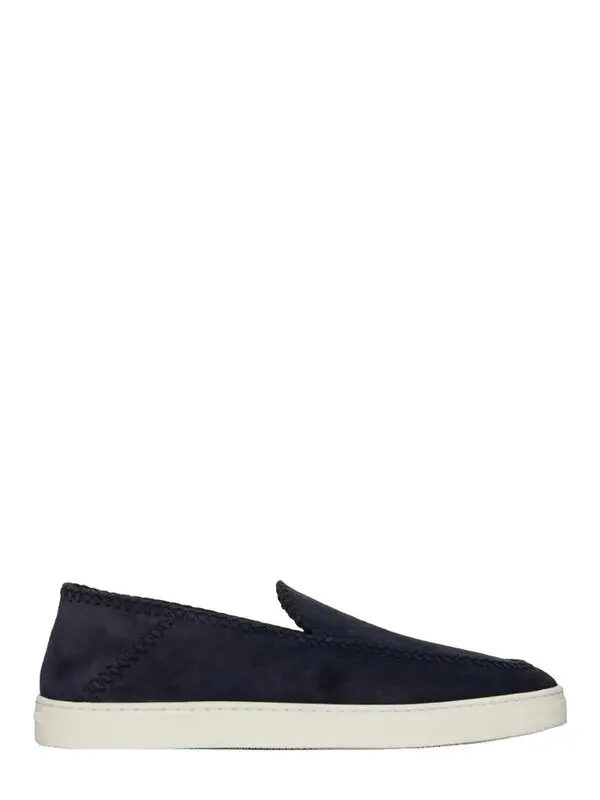 Giorgio Armani Slip-on Round Toe Sneakers - Black