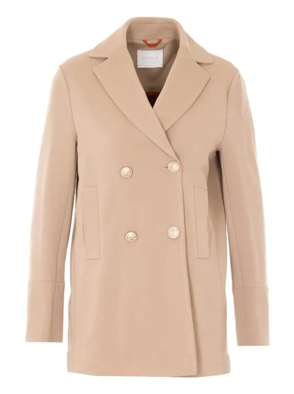 CIRCOLO 1901 Double-breasted V-neck Jacket - Beige