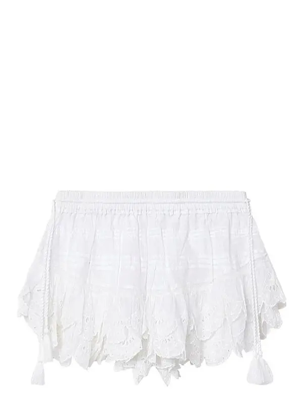 Isabel Marant Étoile Puria" Ruffled Broderie Anglaise Skort - White