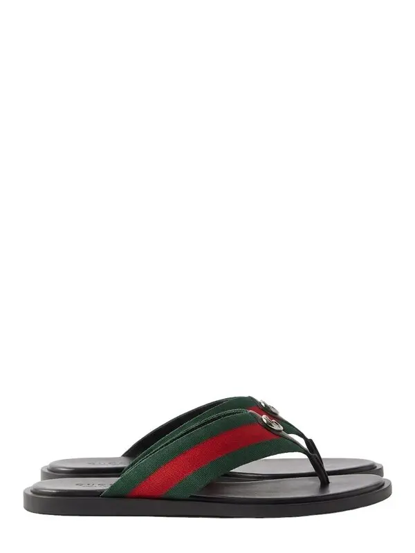 Gucci Interlocking Double G Flip-flops - Black