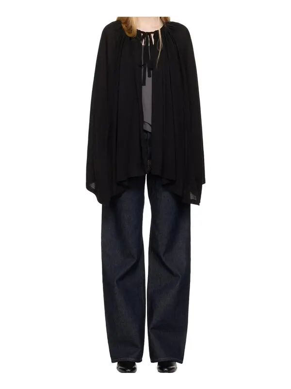 TOTEME Round Drawstring Cape - Black