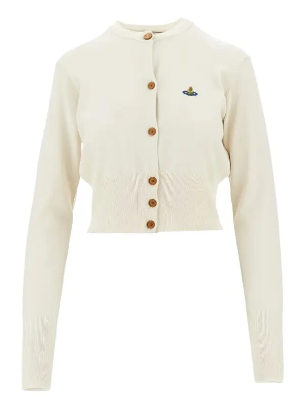 VIVIENNE WESTWOOD Bea Cropped Cardigan - Cream