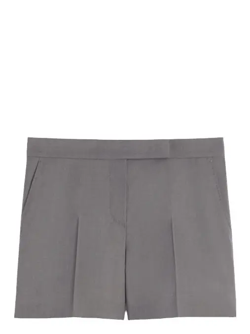 Max Mara Tailored Button Shorts - Medium Gray