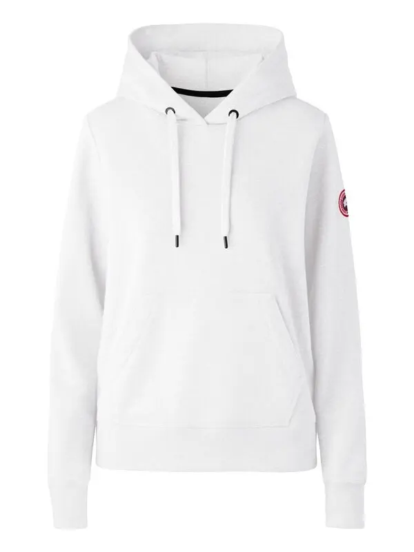 Canada Goose Logo-patch Cotton Hoodie - White
