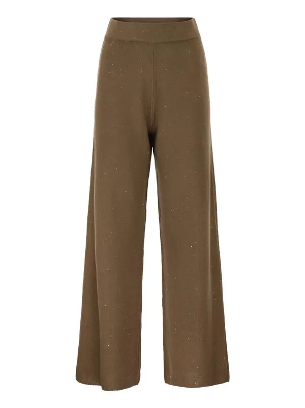 Fabiana Filippi Sequin Embellished Straight-leg Trousers - Green