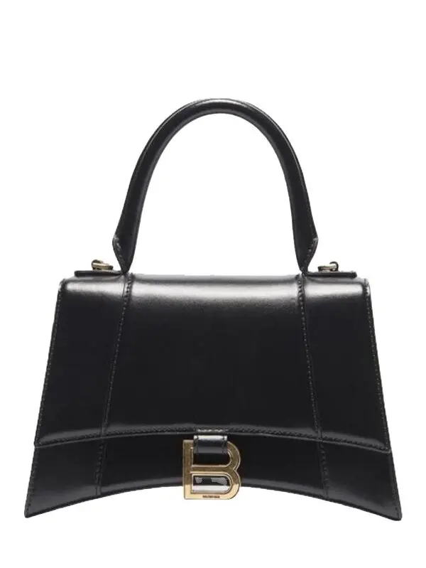 Balenciaga Hourglass Small Top Handle Bag - Black