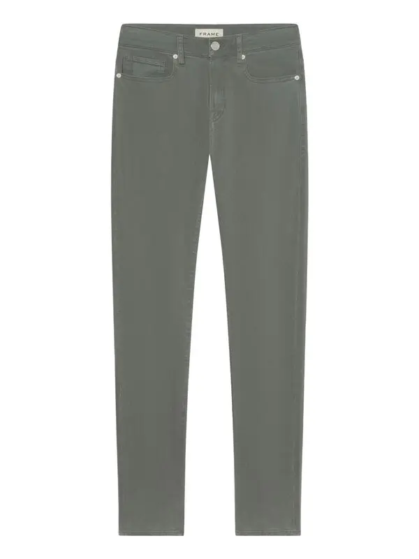 FRAME Mid-rise Straight-leg Jeans - Gray