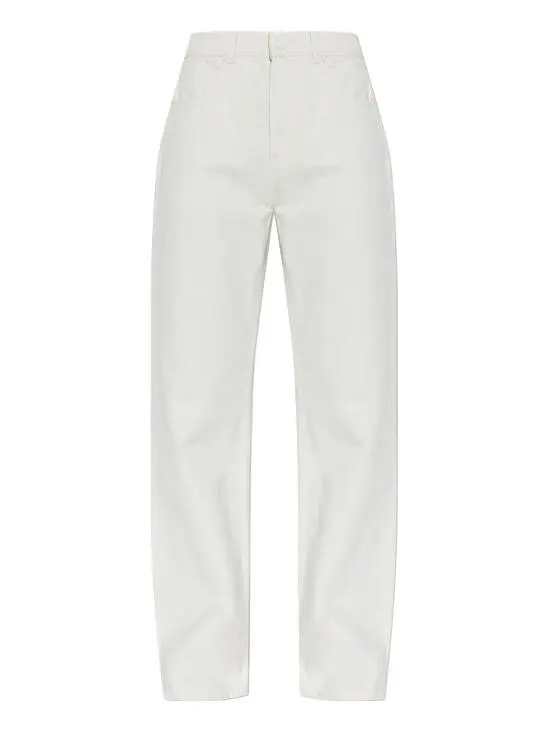 Ami High-rise Straight-leg Jeans - White