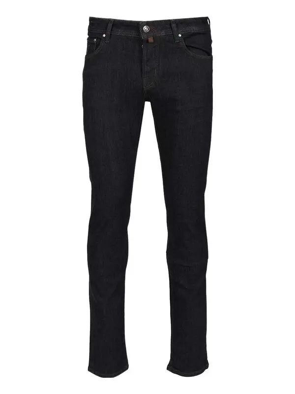 Jacob Cohen Slim Fit Jeans With Embroidered Logo - Blue