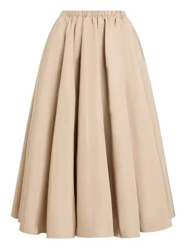 PATOU Gathered Midi Skirt - Sand-colored