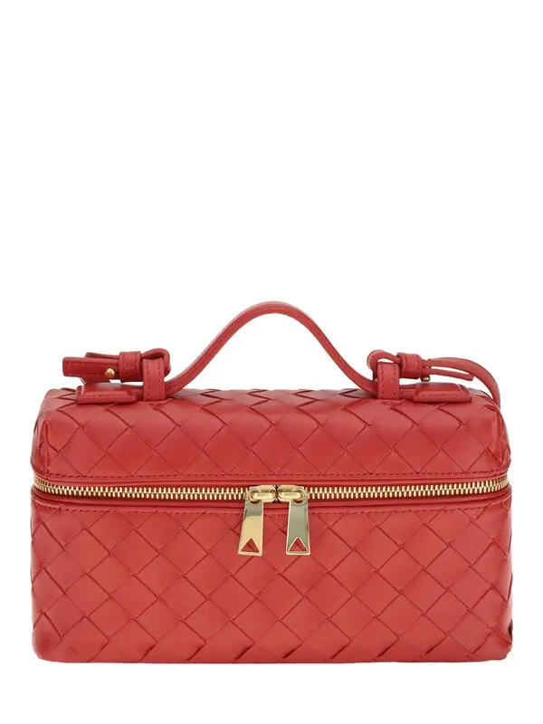 Bottega Veneta Zippe Shoulder Bag - Red